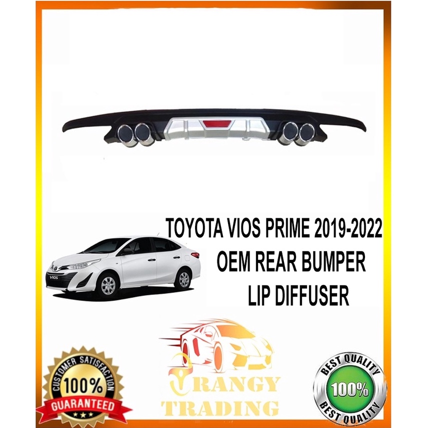 Toyota Vios 2019 to 2025 4th generation Rear Bumper Lip Diffuser Black ...
