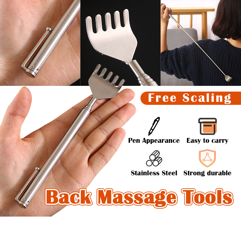 Back Massage Tools Scratcher Stainless Steel Telescopic Scratcher ...