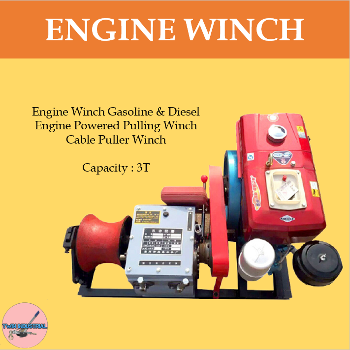Twin Industrial 3T Engine Winch Gasoline Diesel Engine Winch Engine ...