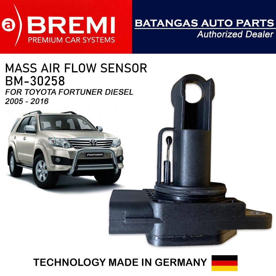 BREMI MASS AIR FLOW SENSOR For Toyota Fortuner Diesel 2005-2016 PN: 30258 | Lazada PH