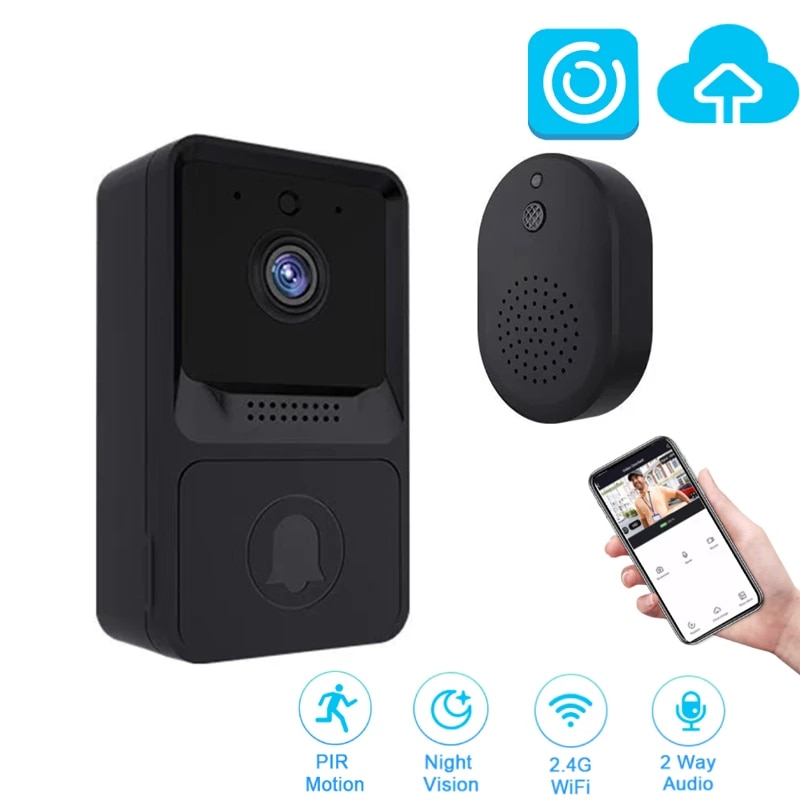 🔝 Original 【24 hours delivery】Doorbell Wireless with Camera Voice 1080P ...