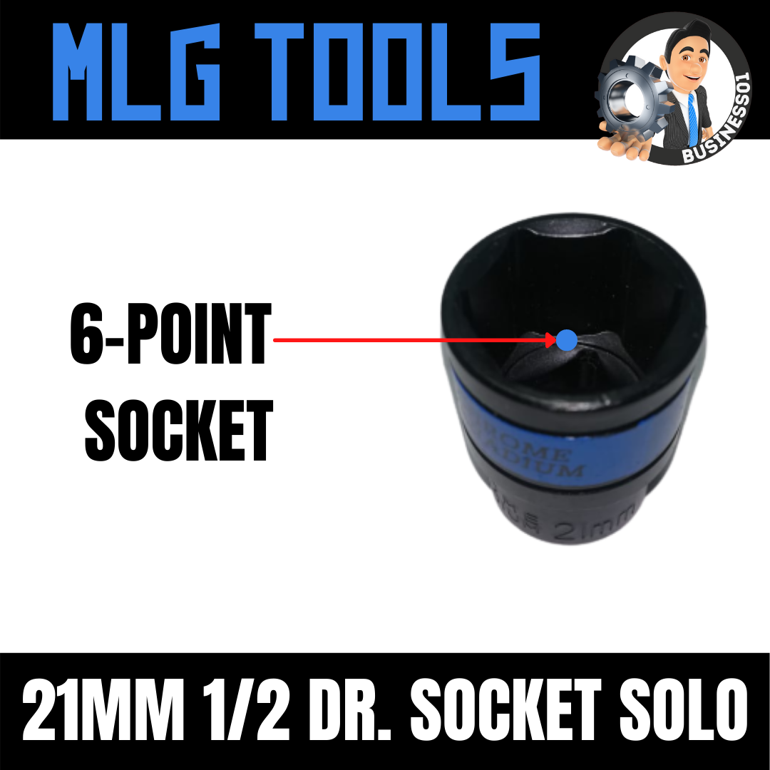 Business01 MLG Tools Short Socket 21Mm 1/2 Drive Solo Black And Blue 6 ...
