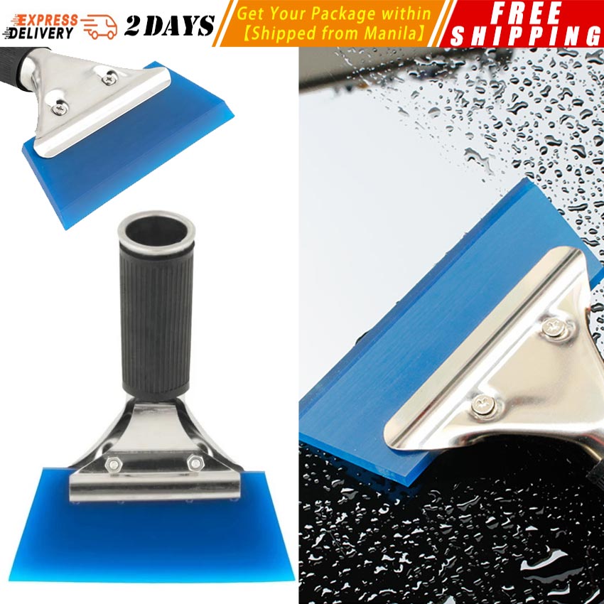 【13*17cm】BlueMax Rubber Scraper Blades Shovel Handle Window Tint Glass ...