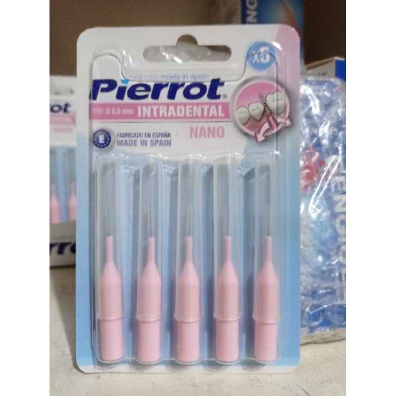 Pierrot Interdental Brush (Pink - Nano) for in between Teeth and with ...