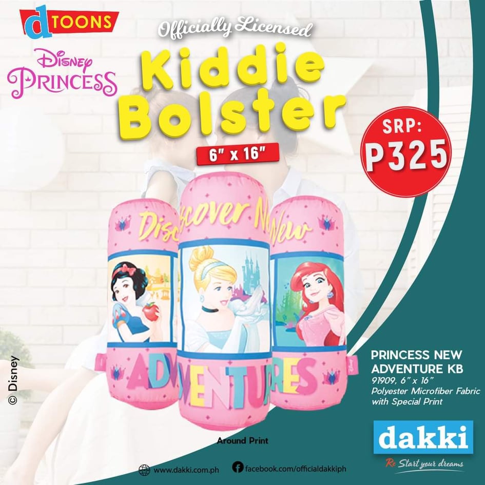 DAKKI PRINCESS NEW ADVENTURE KIDDIE BOLSTER | Lazada PH