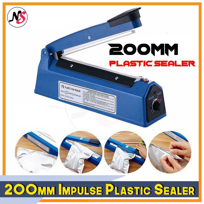 200mm/300mm Heavy Duty Impulse Plastic Sealer Manual Hand Sealer Heat ...