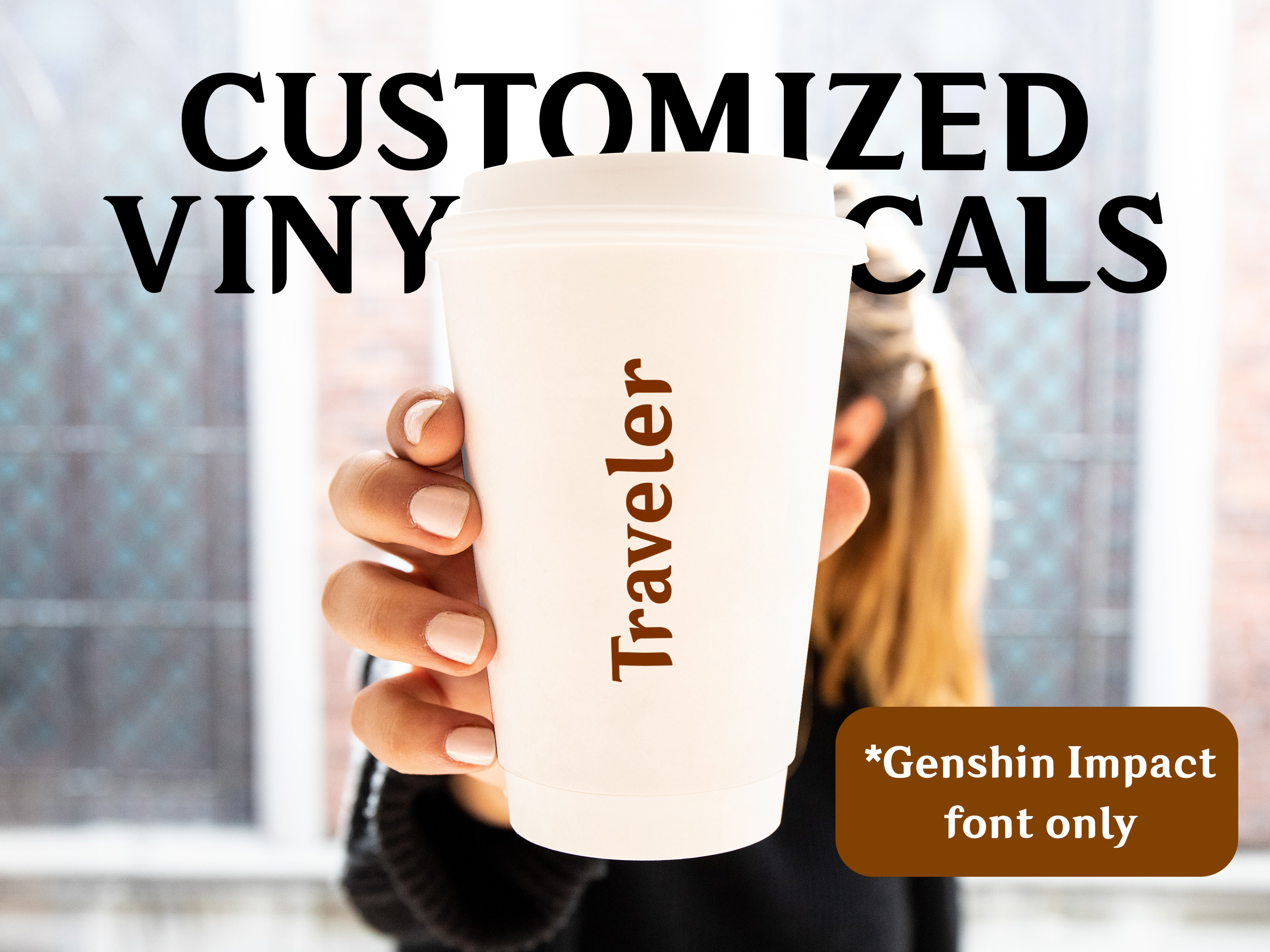 Genshin Impact Font Style Customized Name Vinyl Decal Sticker HQ Genshin Impact Font Style Customized Name Vinyl Decal Sticker HQ