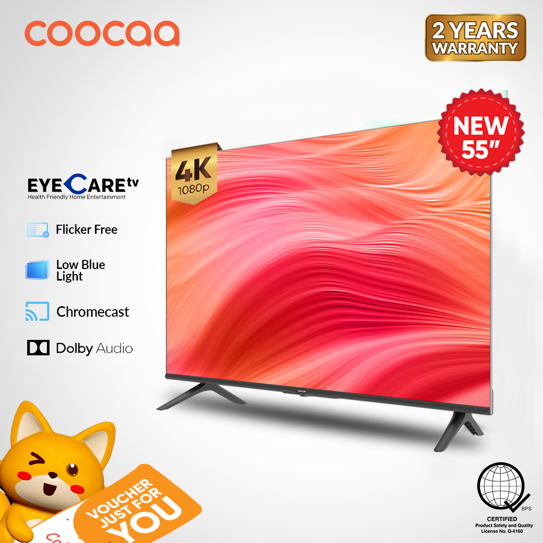 55 Inch ( 55S3U Pro) COOCAA- 4k Smart TV, Youtube, Prime Video, Eye ...