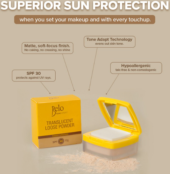 Belo SunExpert Translucent Loose Powder 10g 💯 with Titanium Dioxide ...