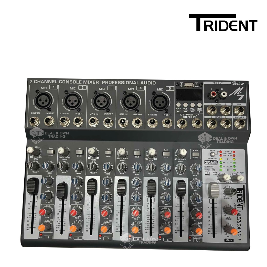 Trident M7 Mixer with USB Input + Delay + Repeat effect | Lazada PH