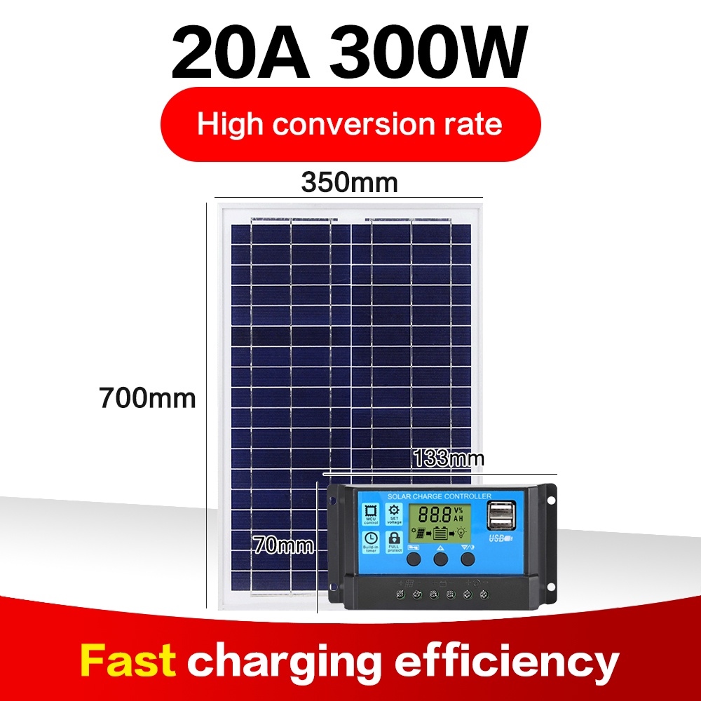 300 watts Solar Panel 18Volt Pv Solar Module Cell Panel generator set ...