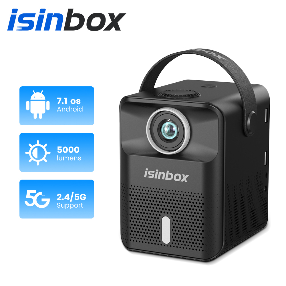 iSinbox iS500 mini portable led Projector Full HD 1080P android 7.1 ...