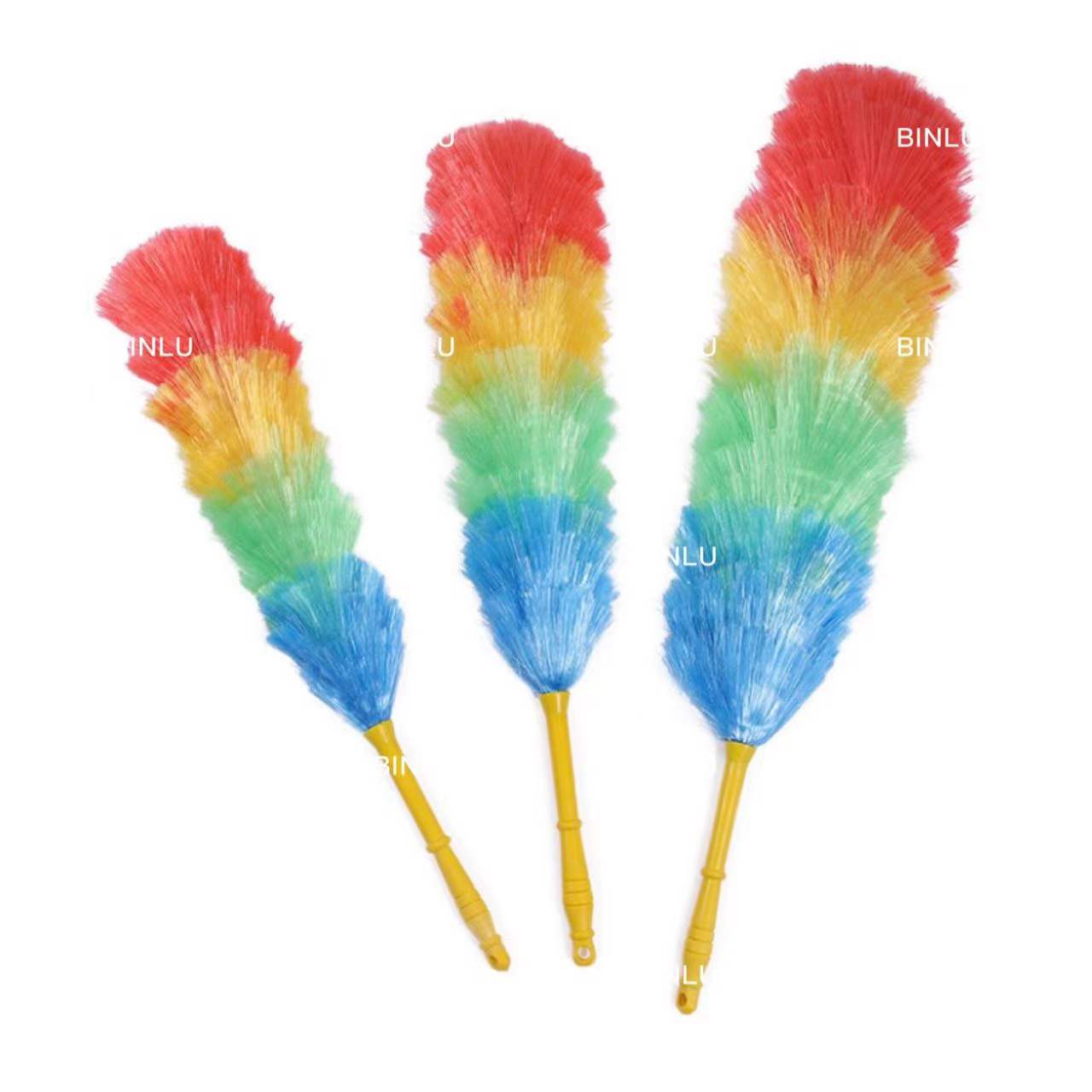 Rainbow feather duster,multicolor dust cleaner,electrostatic duster ...