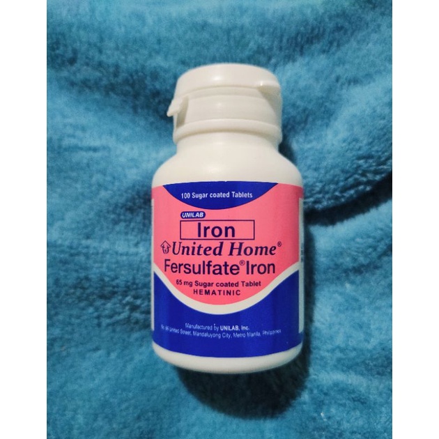 【Cash on delivery】 United Home Fersulfate Iron 100 Sugar Coated Tablets ...