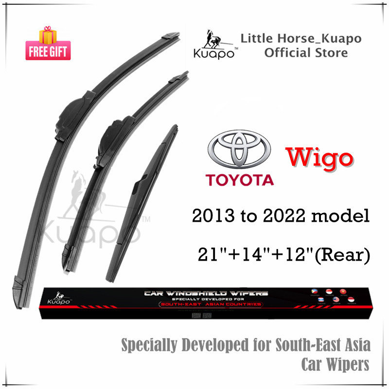 (Front+Rear 3pcs) Toyota Wigo Wiper Blade Set for 2013 to 2022 model ...