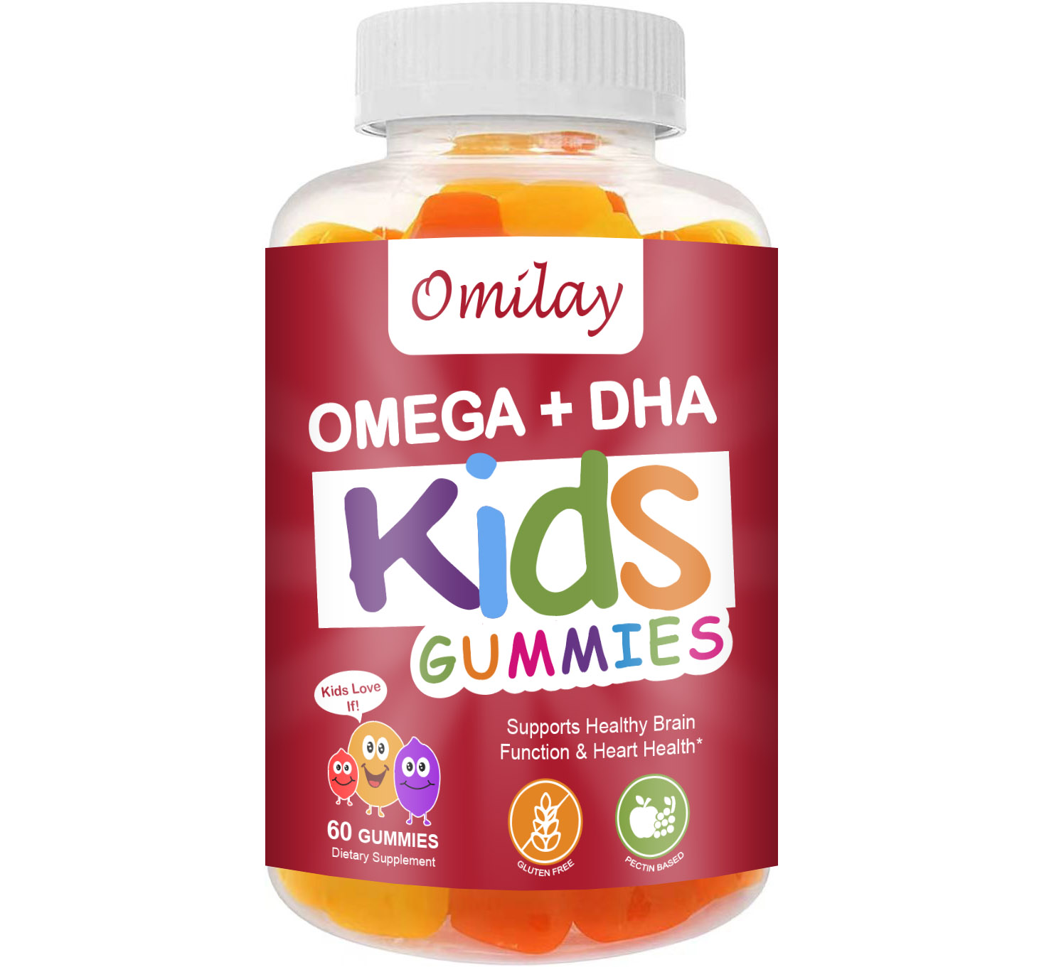 Omilay Multivitamin Kids Gummies Supplement Vitamin Healthy Biotin ...