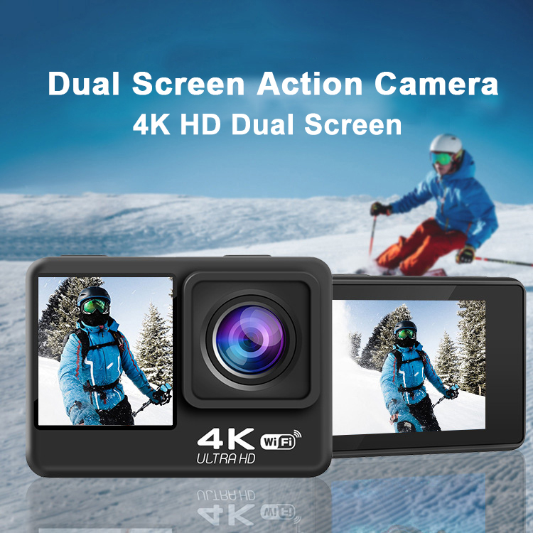 E-CAM A7 PRO dual screen sports camera Outdoor 2.0 inch full HD 4K ...