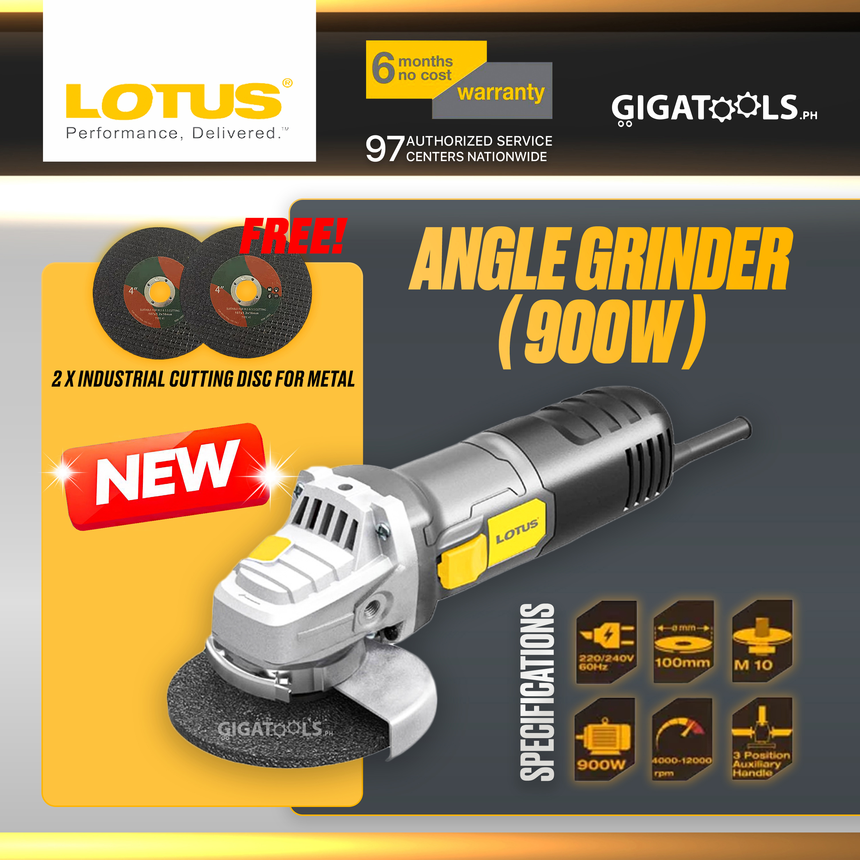 *NEW* Lotus 4-inches Angle Grinder LTSG1000PX / LTSG8500S / LTSG6500S ...