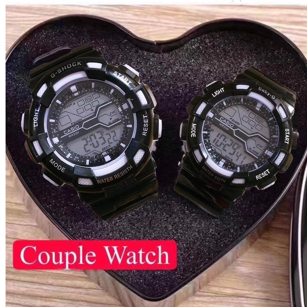Couple watch g shock and baby digital rubber men small w /can | Lazada PH