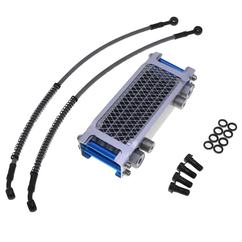 Powone Universal Cooling Radiator Motorcycle Engine Oil Cooler for ...