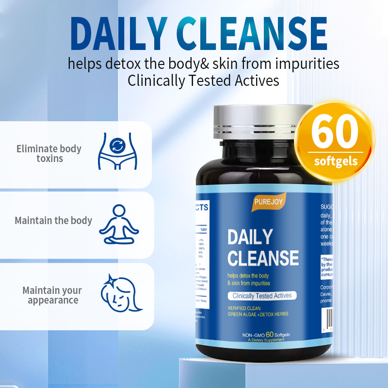 PUREJOY Daily Cleansing Skin Supplement - Using Algae, Herbs, Vitamins ...