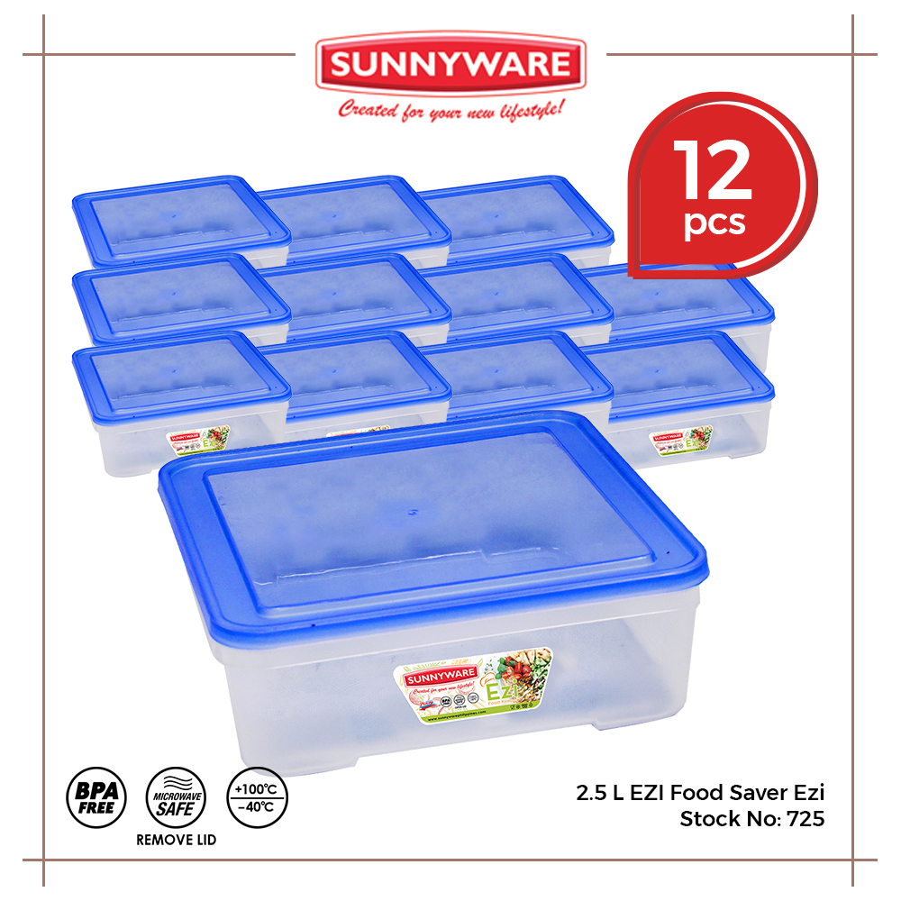 12pcs 4L EZI Food Saver Keeper Storage Container [Sunnyware 725 ...