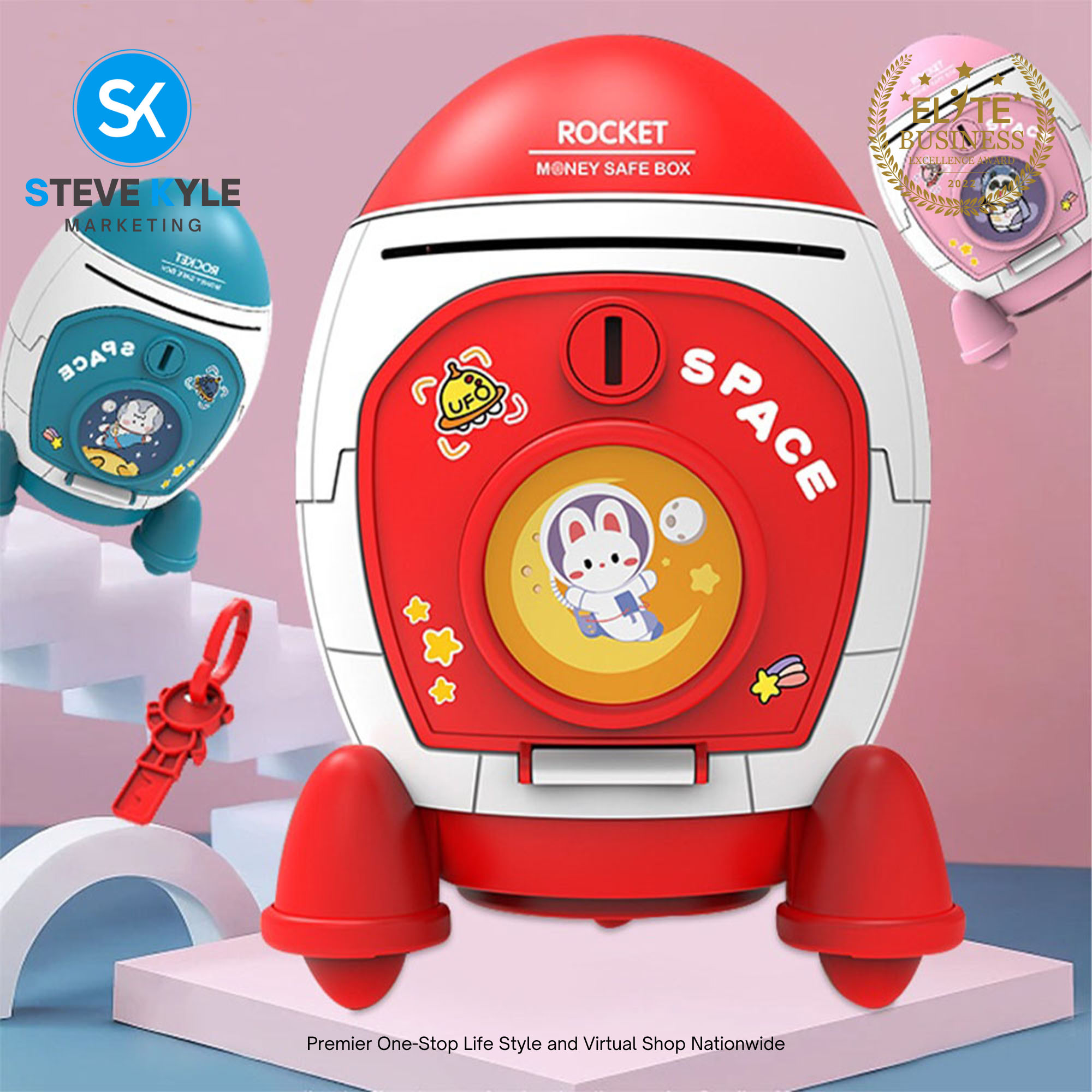 Rocket Money Box Coin With Big Space Cartoon Ornaments | Lazada PH