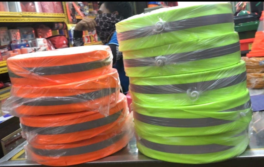 100 METERS Reflector Neon Tape safety reflective for clothing fabric ...