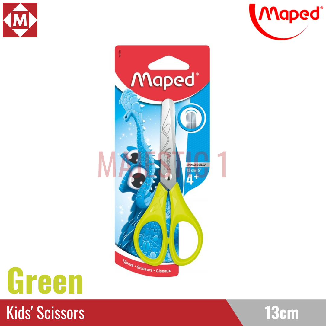 Maped 13cm / 5" Kids' Scissors Stainless Steel Round Tip | Lazada PH