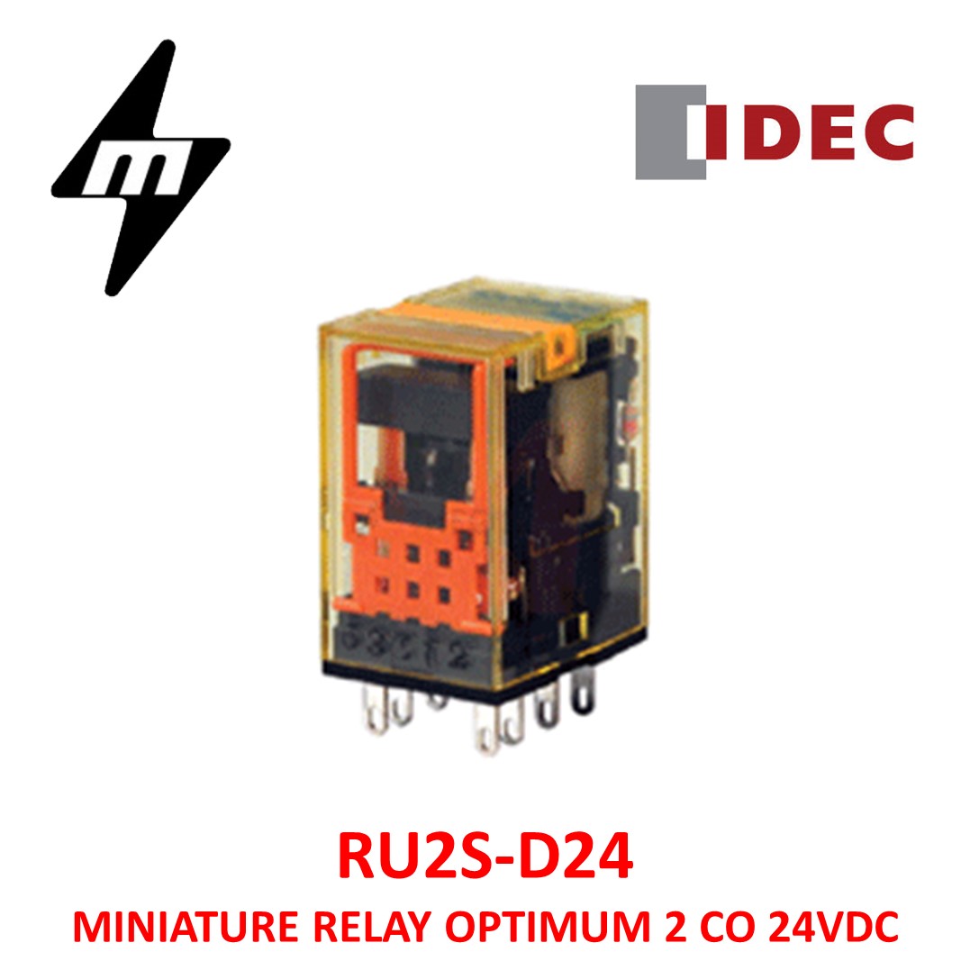 IDEC RU2S-D24 Miniature Relay Plug-In DPDT 10A 24VDC RU Universal Relay ...