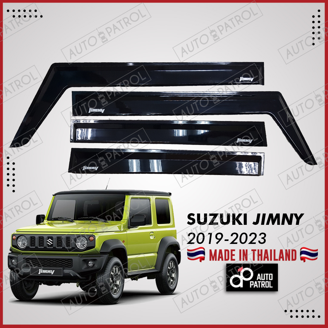Suzuki Jimny 2019-2023 Black Type Rain Guard Window Visor (Made In ...