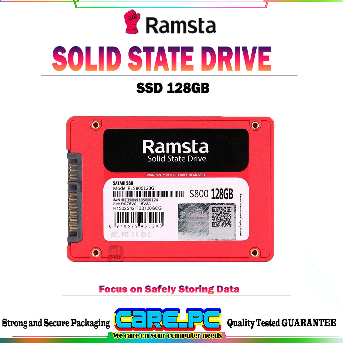 Ramsta S800 2.5" SATA 3 SSD 128GB / 256GB / 512GB Solid State Drive for ...