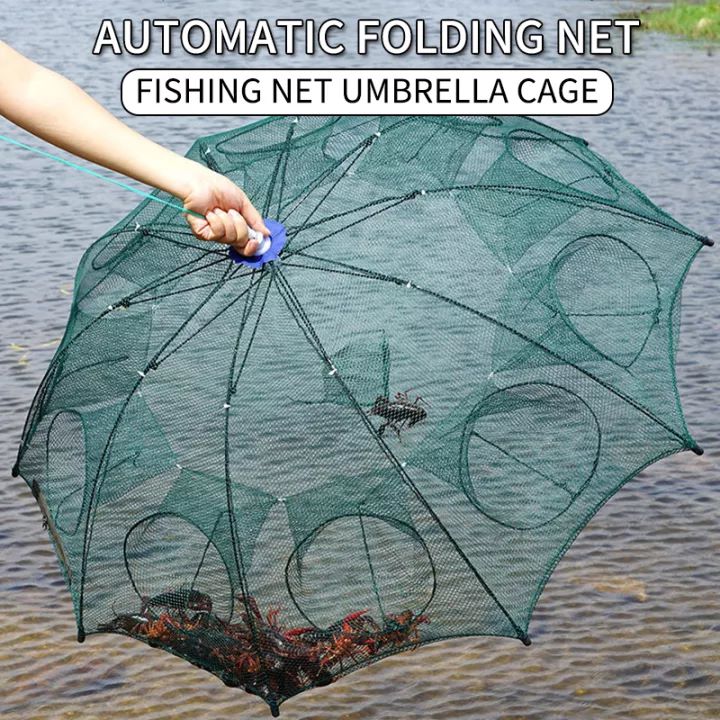 Folding Umbrella fish Net lambat net fishing fish trap fishing net ...