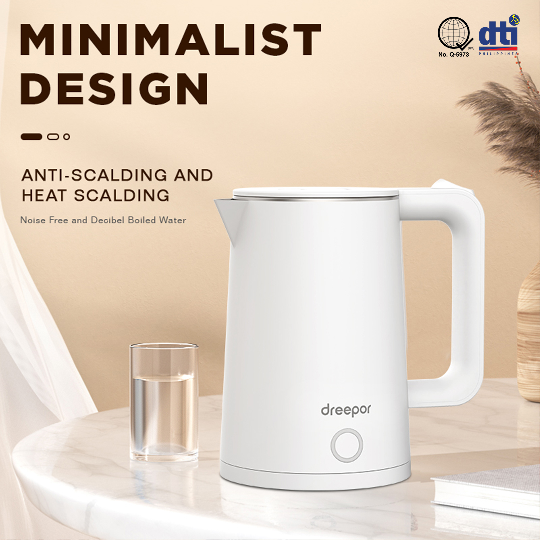 Dreepor 2L Capacity Electric Kettle Electric Heater Stainless Steel ...