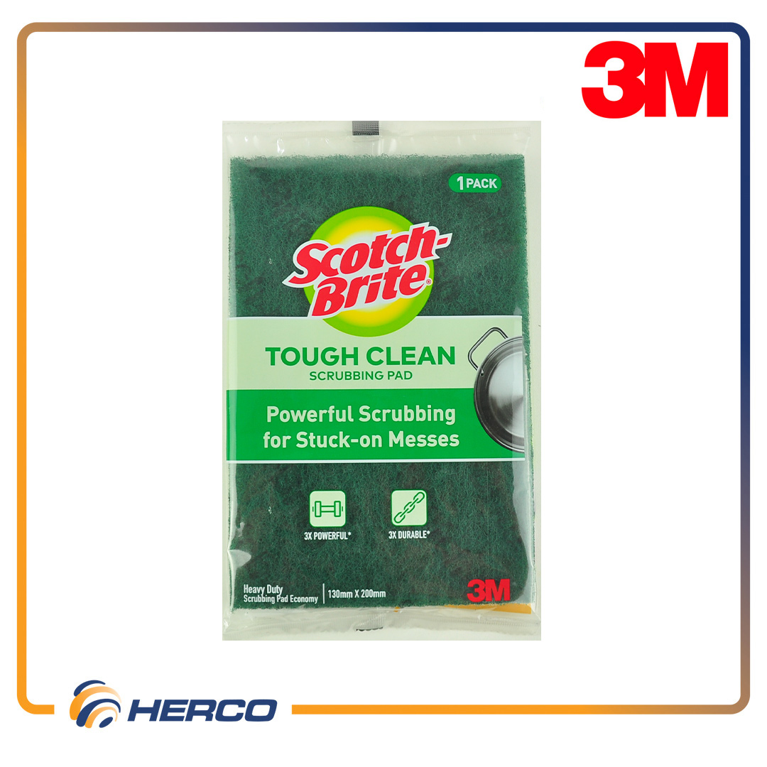 3M Scotch Brite Tough Clean Scrubbing Pad Economy 1pc 130mmx200mm ...