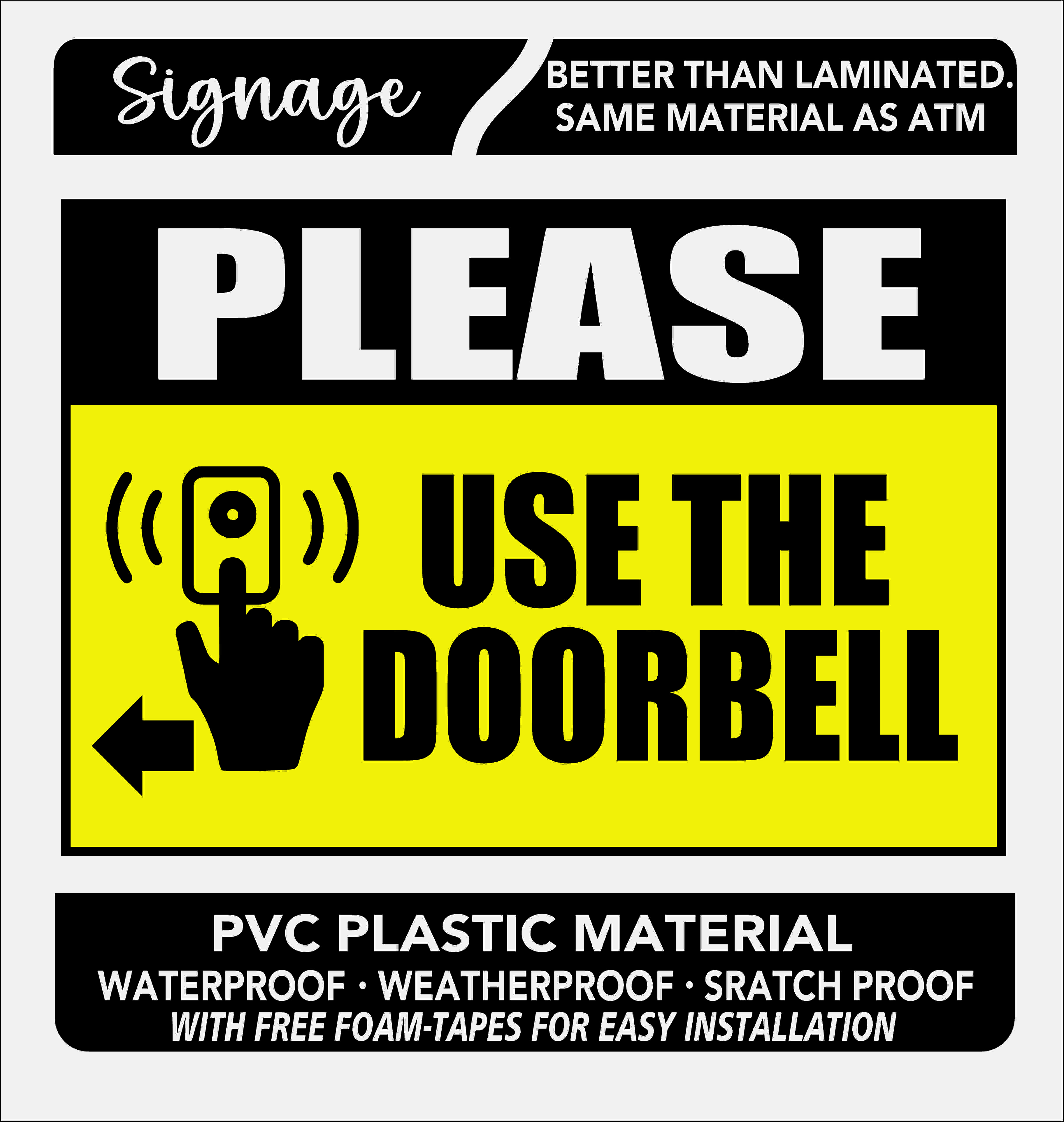 PLEASE USE THE DOORBELL SIGNAGES | Lazada PH