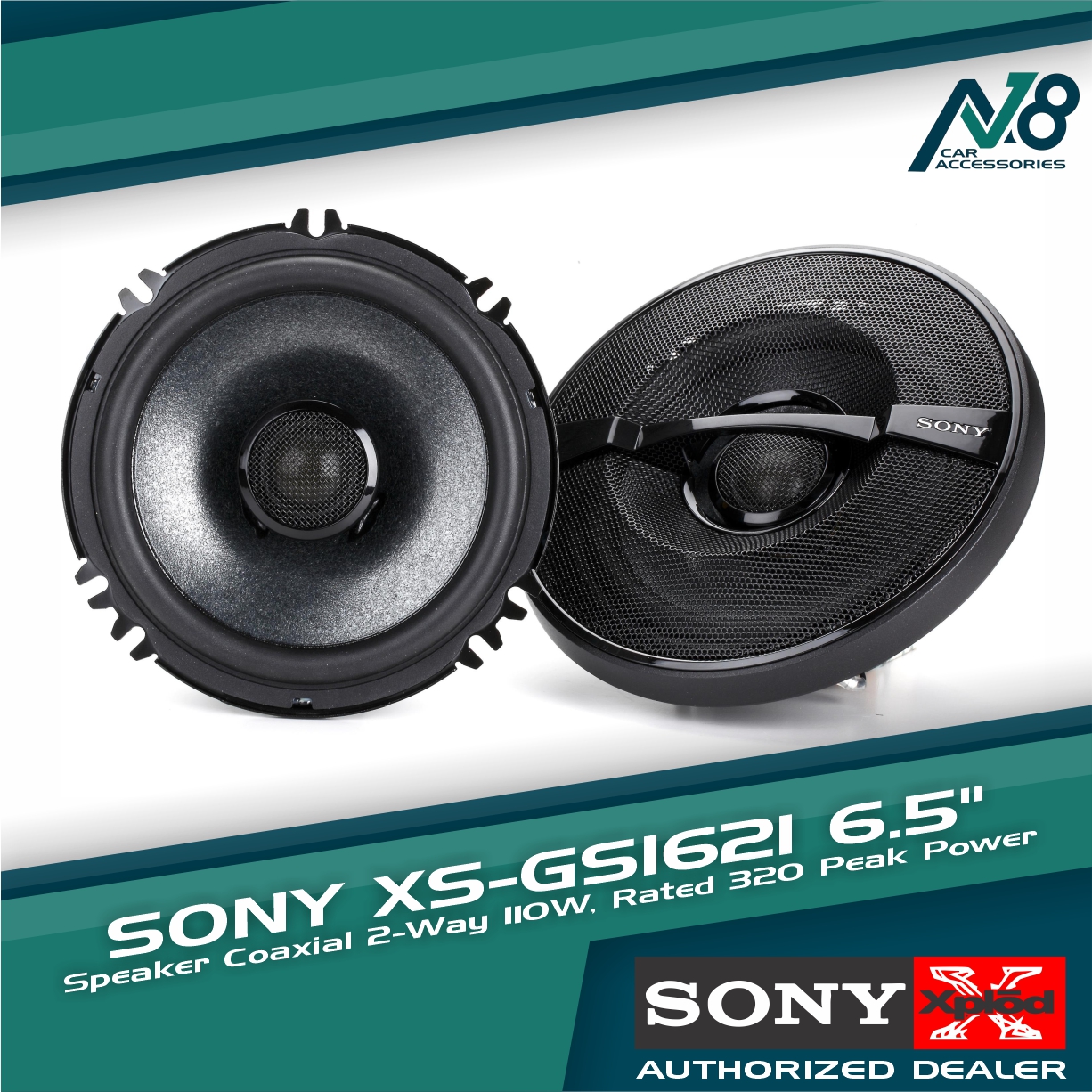 Sony XS-GS1621 6.5” 2-way Xplod GS Series Coaxial Car Speakers Genuine ...