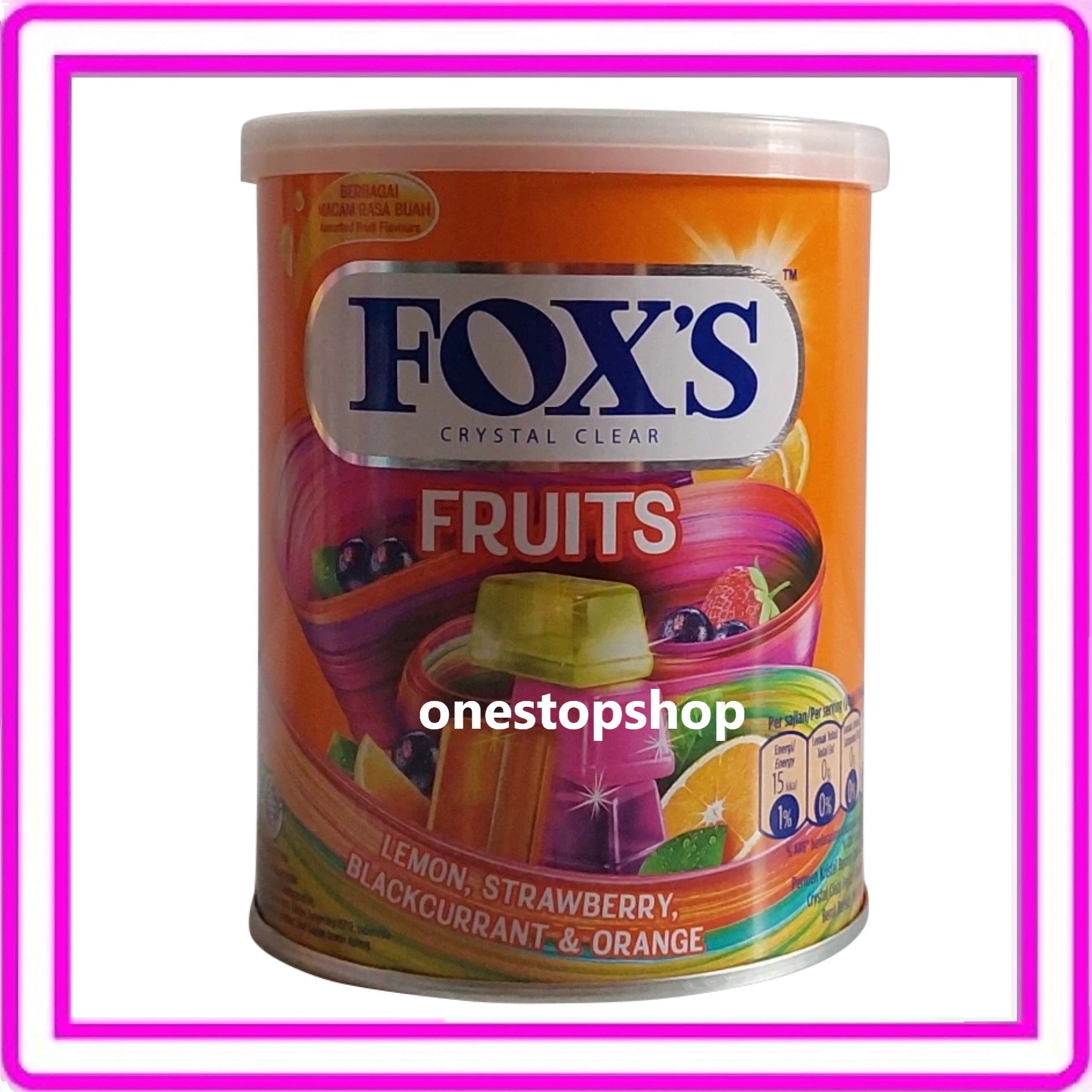 Fox's Crystal Clear Candy Flavours180g ( Berries/Fruits/Fruity Mints ...