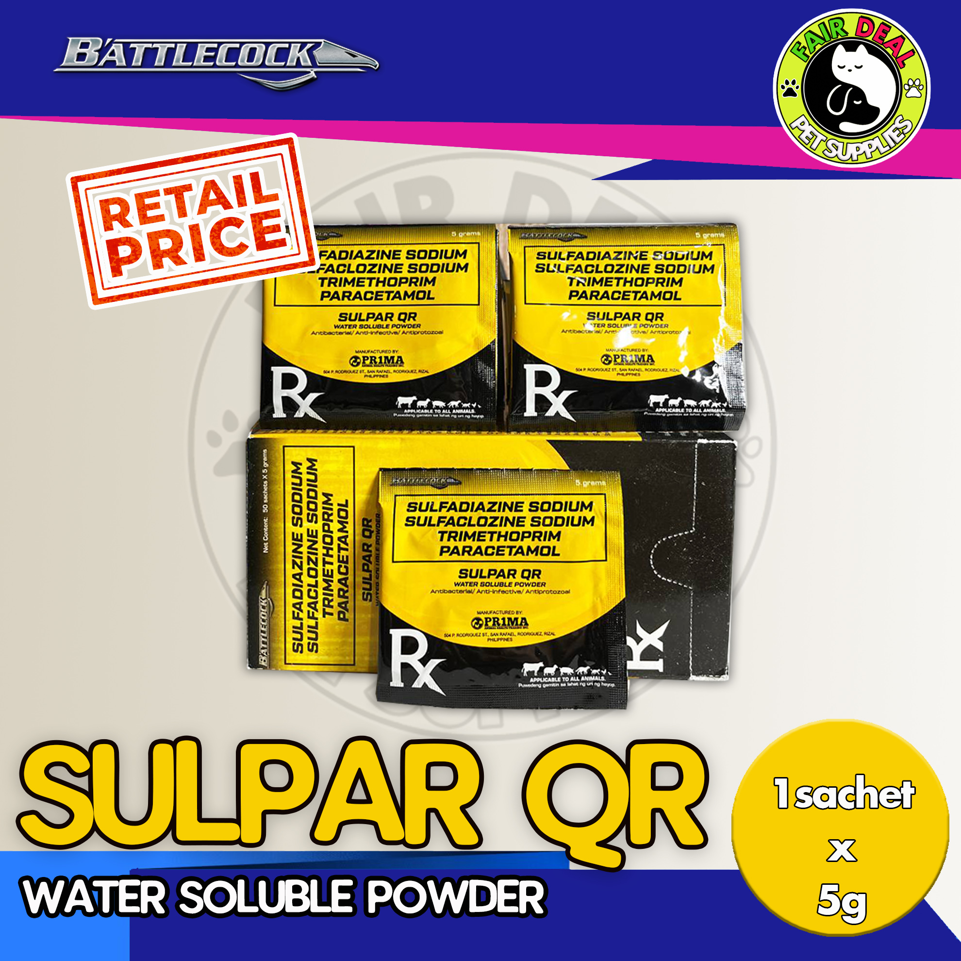 Sulpar QR 5g Tingi [Per sachet only] Antibacterial / Anti-infection ...
