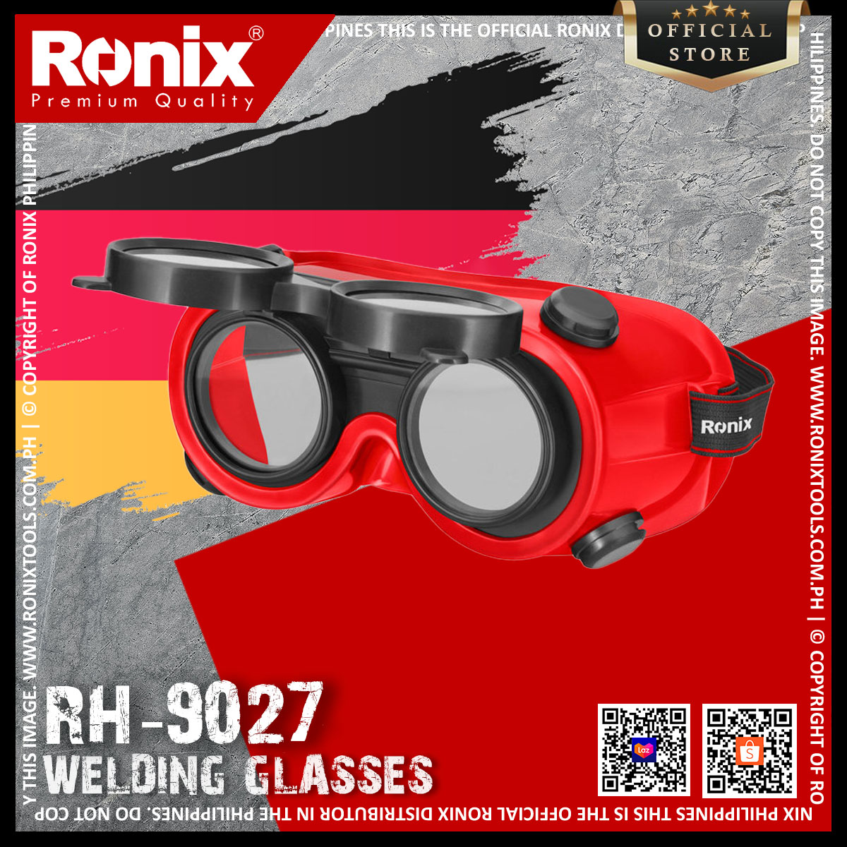 NEW ARRIVAL! Ronix RH-9027 Welding Glasses PC Material Heavy Duty ...