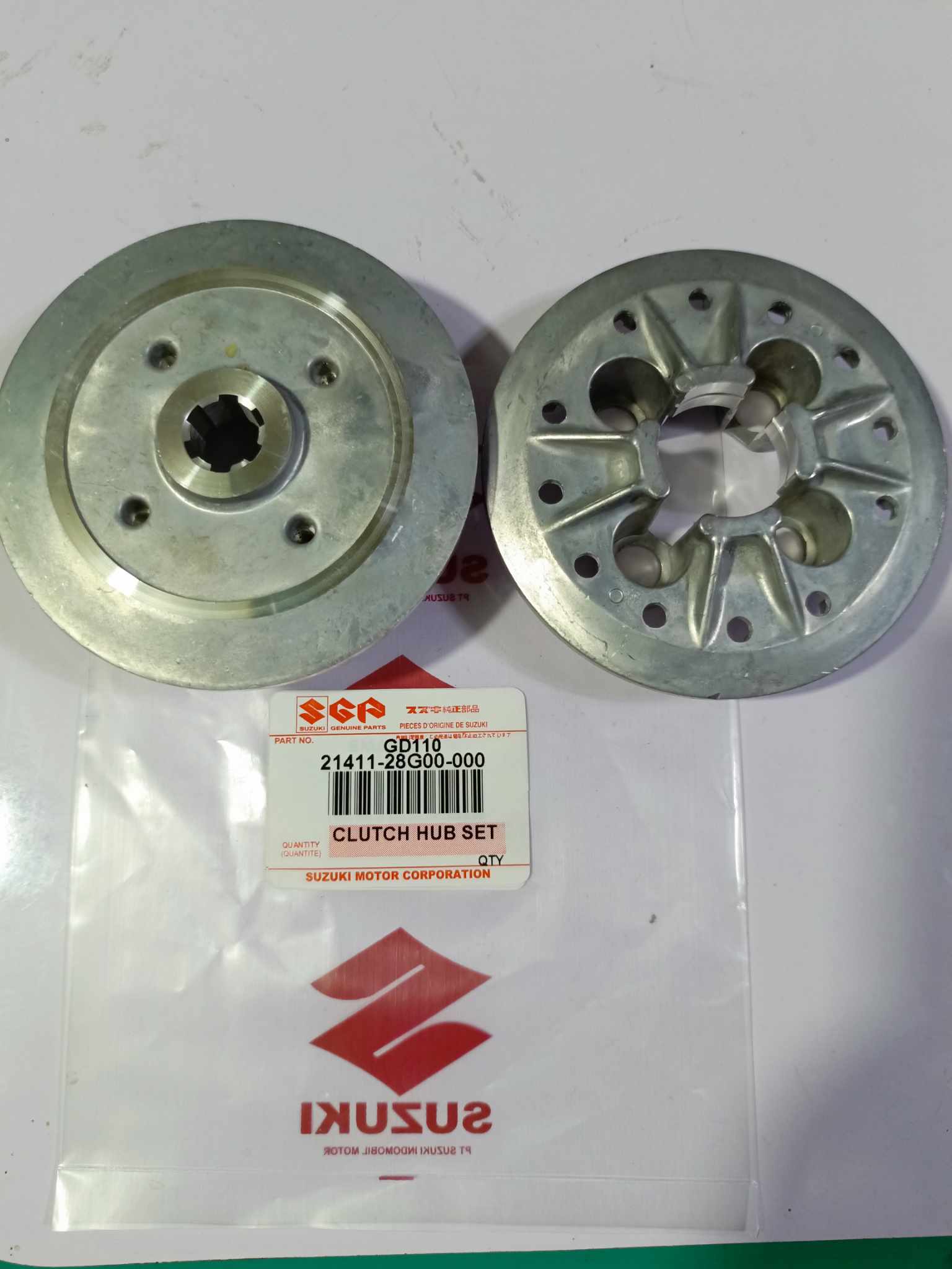 Suzuki Genuine GD110/Smash115 Clutch Wheel hub/ Clutch Center Plate Set ...