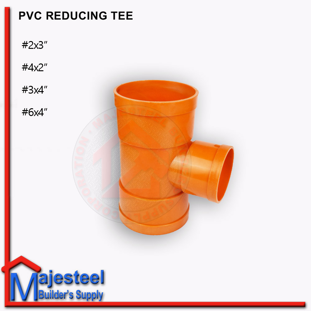 Emerald PVC Orange Sanitary Tee Reducer Fittings 6x4 (MAJESTEEL ...