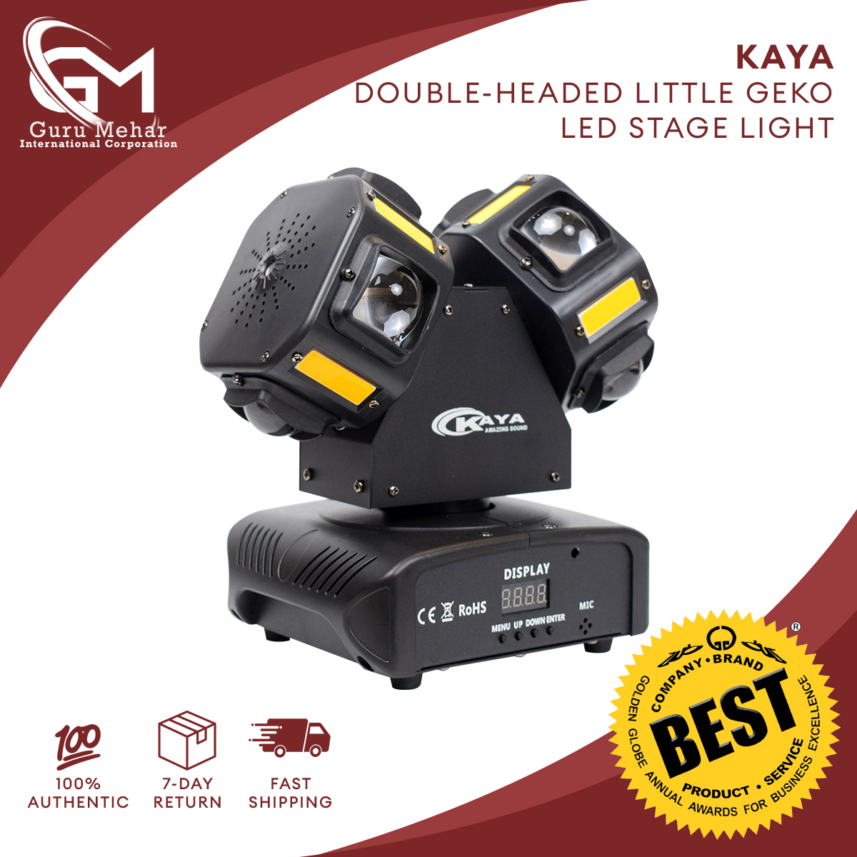 KAYA - RSLED054 - Two Headed Moving Head Light Double Headed Little ...