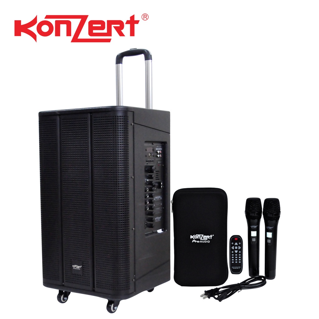 Konzert Original 12" 600W Portable Trolley Speaker with USB/SD, FM ...