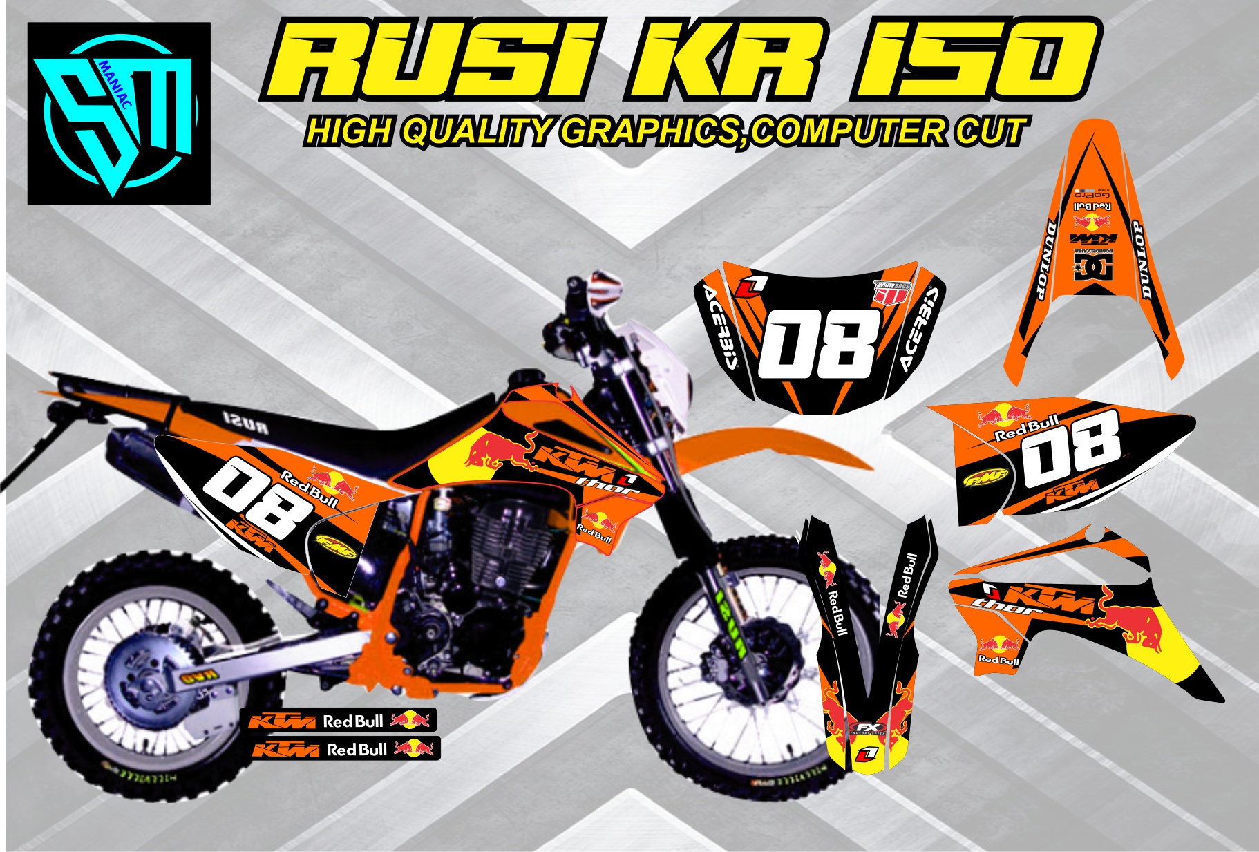 Rusi Kr 150 full body decals | Lazada PH