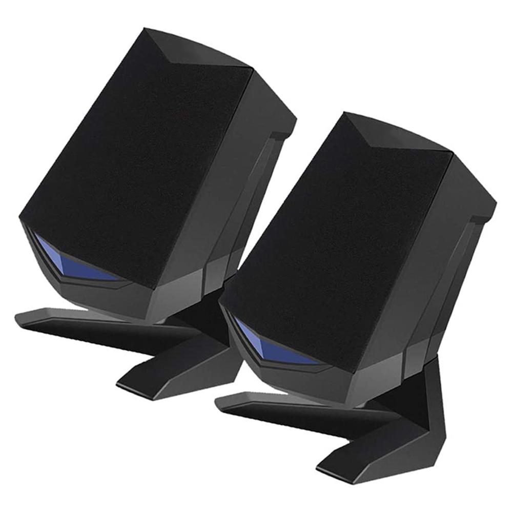 2 Pcs/set 3D USB Wired Computer Speakers Angle Horns For Laptop Desktop ...