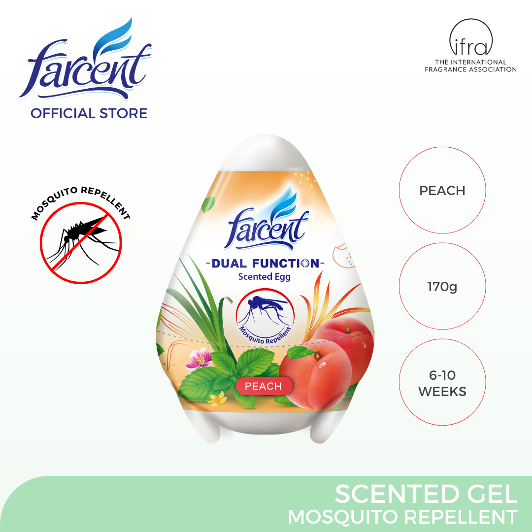 Farcent Egg Shaped Mosquito Repellent Scented Gel Peach Fresh 170g ...