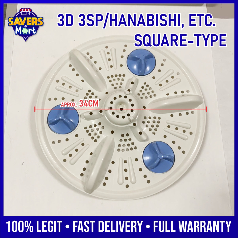 3D 3SP / Hanabishi Pulsator for Washing Machine Square-Type / Fit for ...