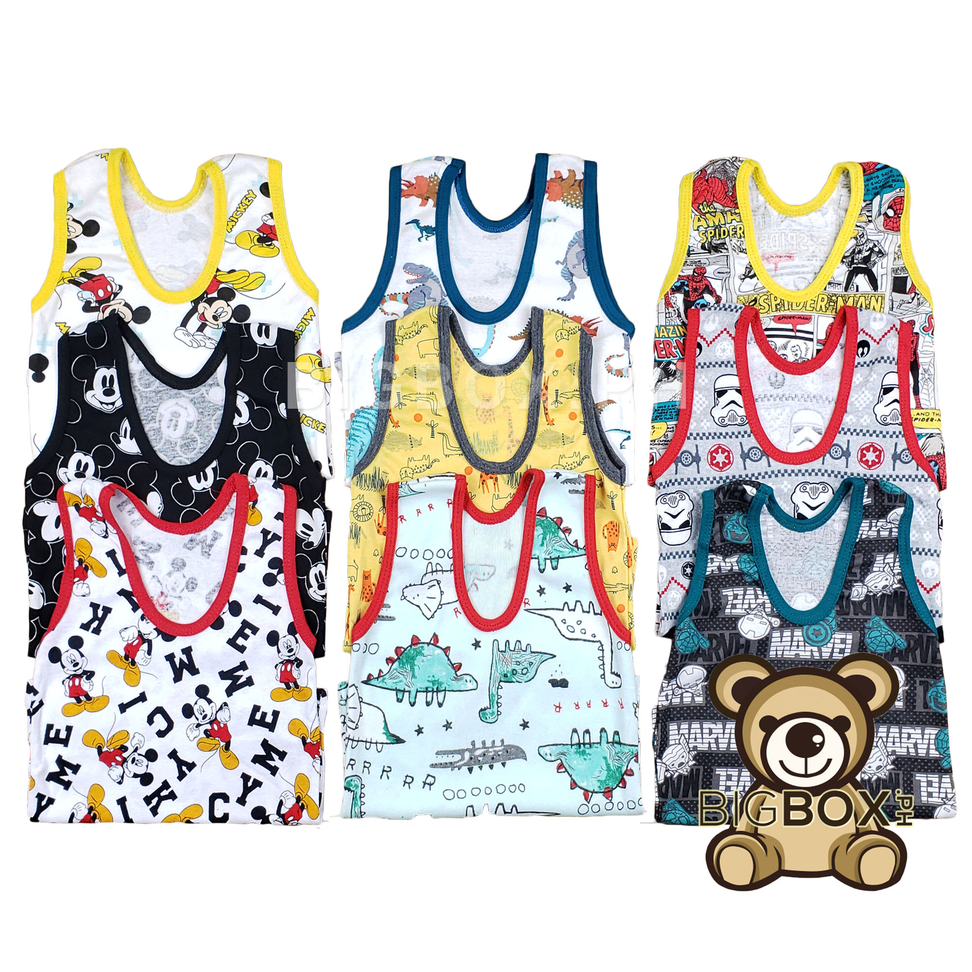 Bigbox.ph Kids Cotton Sando Top for Boys 1-7 Years Old | Lazada PH