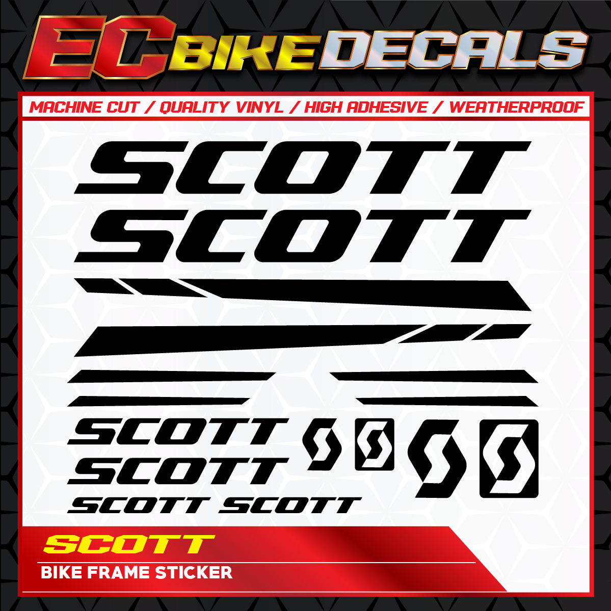 EC BIKE DECALS SCOTT Frame Vinyl Sticker | Lazada PH